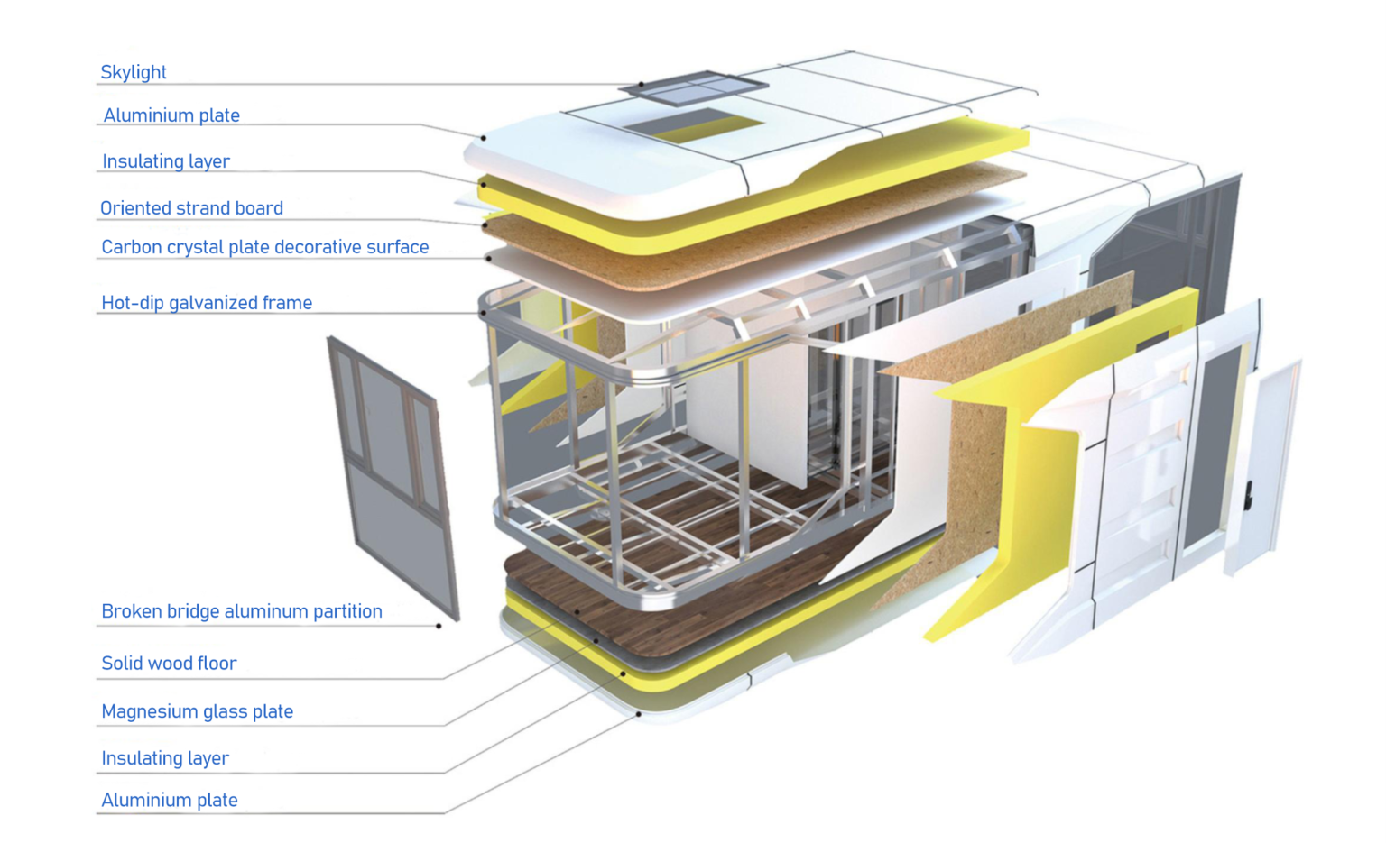 Modern Capsule House T30, prefab house, mobile home