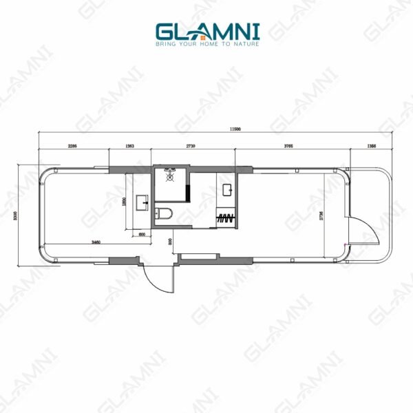 GLAMNI Prefabricated Portable Space Capsule House G70